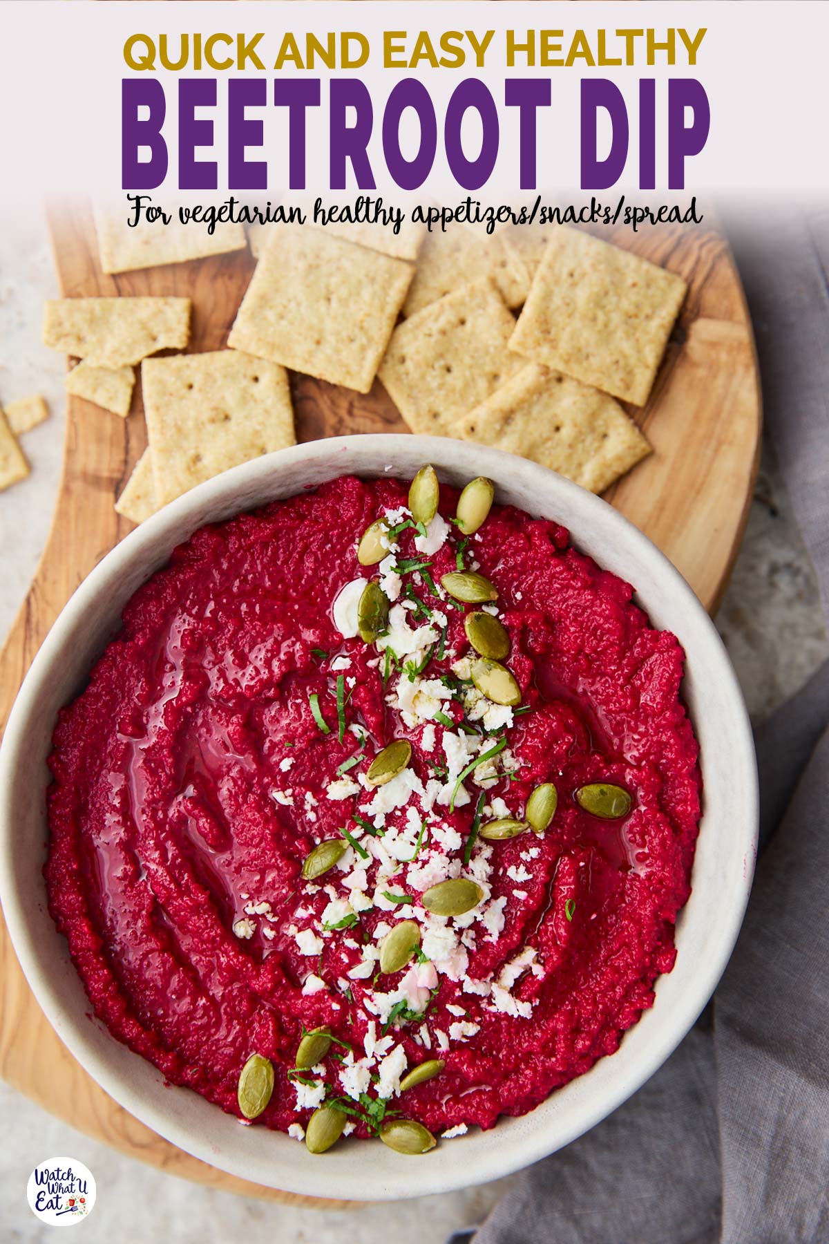 Bold & Beautiful Feta Beetroot Dip Recipe - Watch What U Eat
